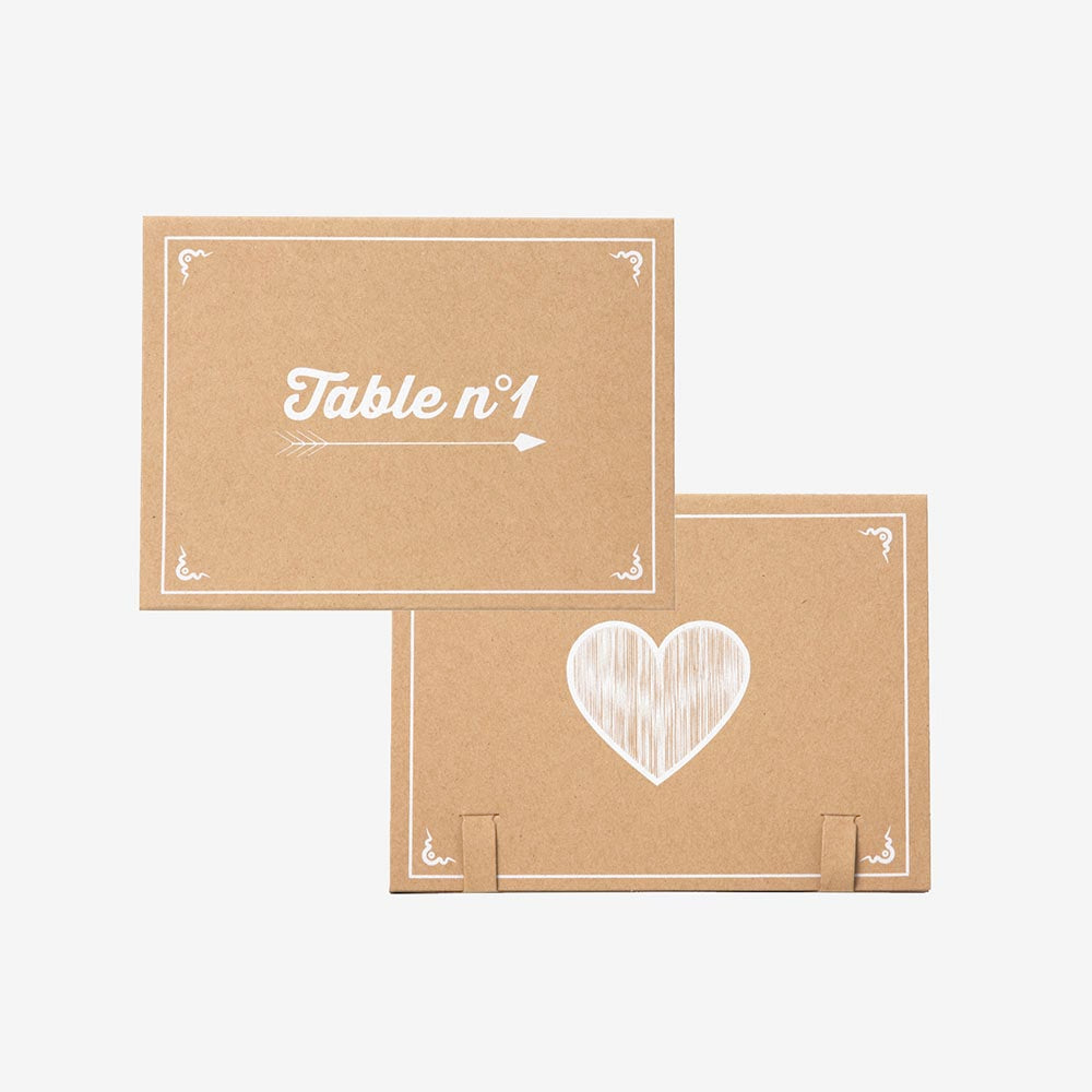 Marque tables kraft pour plan de table mariage - Déco mariage